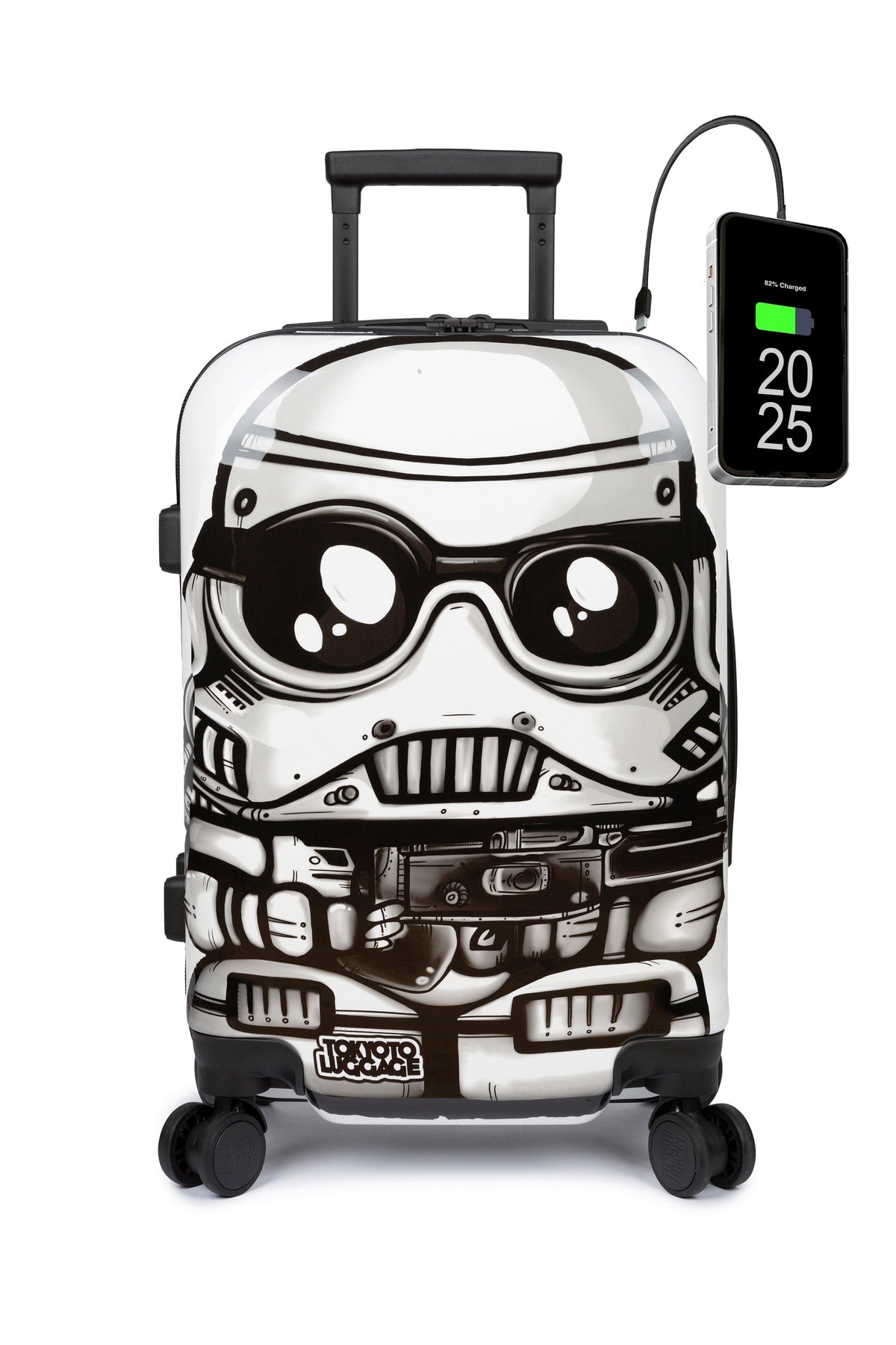 White Soldier Kids Teen Cabin Suitcase – Double Wheels Luggage ...