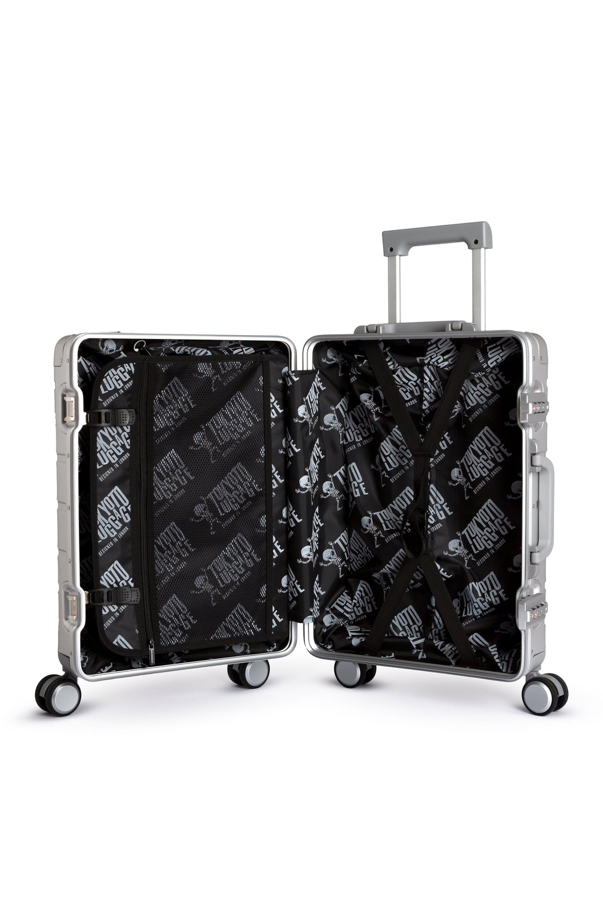 Aluminium Cabin Luggage – Spinner, 4Kg Suitcase Silver Osaka – TOKYOTO ...